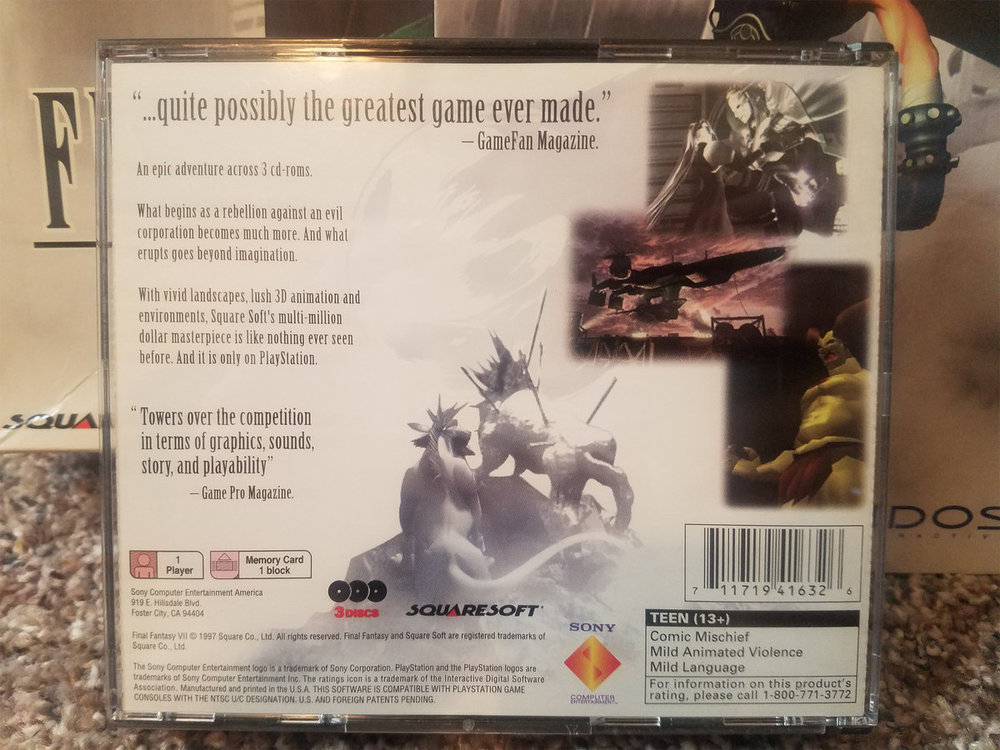 Final Fantasy VII - PlayStation 1 - Variants - General Collecting ...