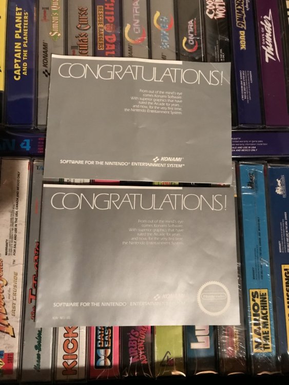 NES early Konami insert - Collector's Questions - Video Game Sage