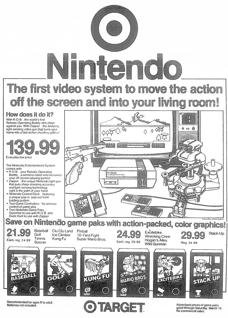 First NES Magazine Advertisement After Oct 1985 Launch - General ...