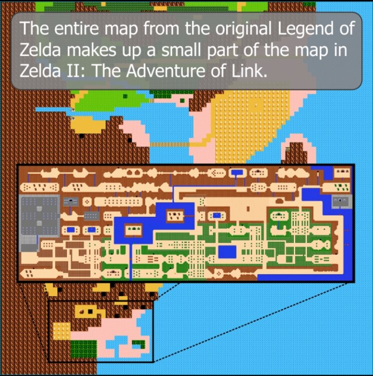Zelda 1 map is part of Zelda 2 map??? - The Gauntlet - Video Game Sage