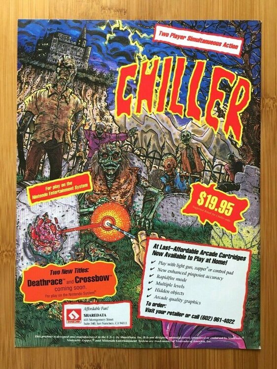 Sharedata Chiller NES Advertisement - General Collecting Discussion ...
