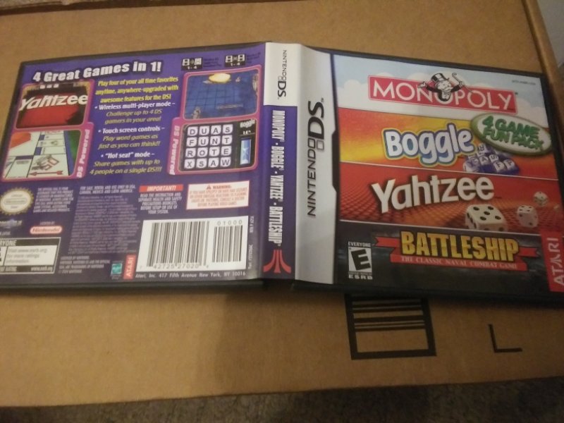 FS: DS 4 game fun pack Monopoly/Boggle/Yahtzee/Battleship CIB - $33 ...