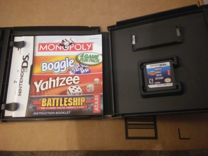 FS: DS 4 game fun pack Monopoly/Boggle/Yahtzee/Battleship CIB - $33 ...
